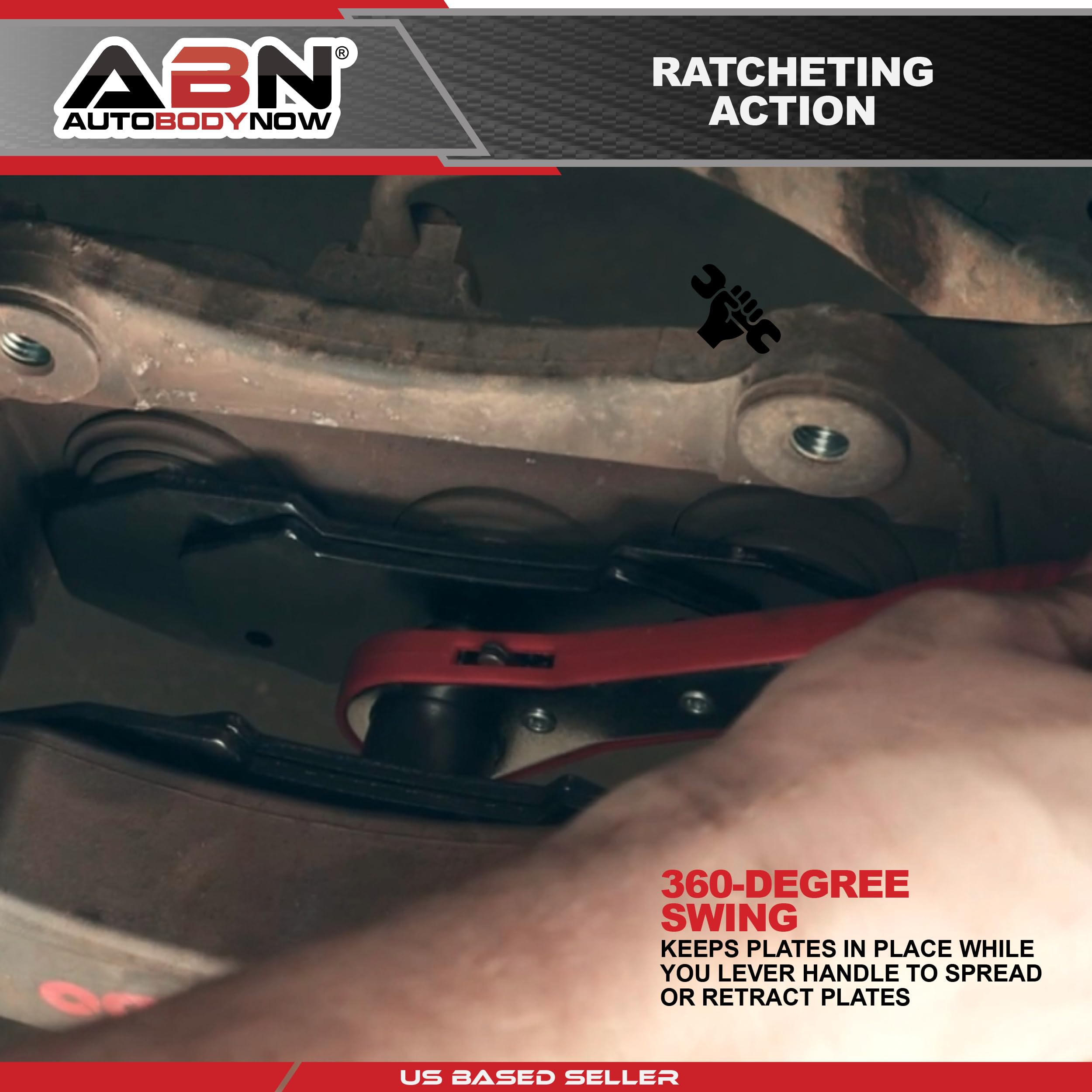 ABN Ratcheting Caliper Piston Tool β 4 in 1 Disc Brake Caliper Compression Tool Universal Brake Caliper Spreader Tool