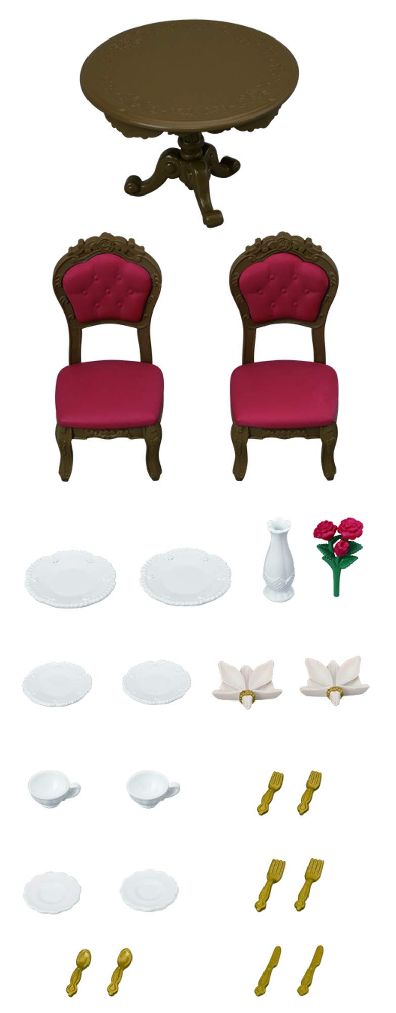 Calico Critters, Town Series, Furniture Sets, Doll House Furniture, Calico Critters Chic Dining Table Set