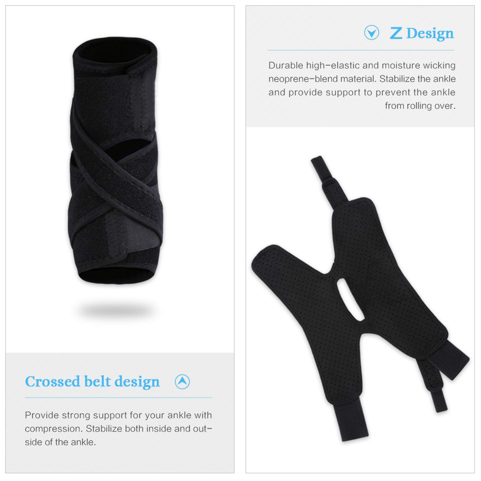 Ankle Support Brace, Support Drop Foot Brace Foot Up Afo Brace Fits for Right/Left Foot Orthosis Ankle Brace Support, Improve Walking Gait, Effective Relieve Pain for Achilles Tendon