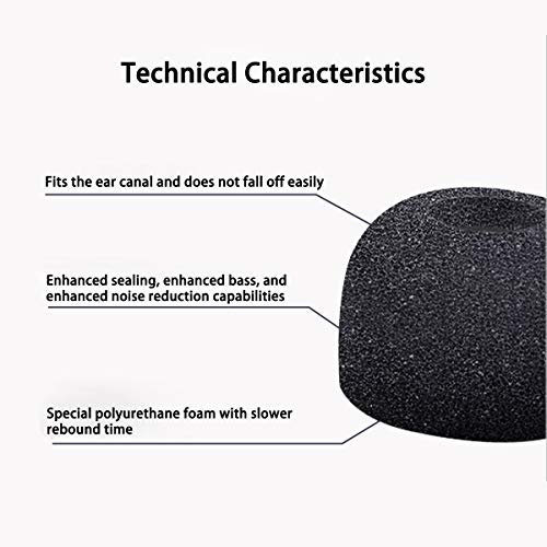 Replacement Eartips for Apple AirPods Pro 1 2nd Generation 2022 Earphone Premium Memory Slow Rebound Foam Ear Tips Noise Reducing Earbud One Pair - Small