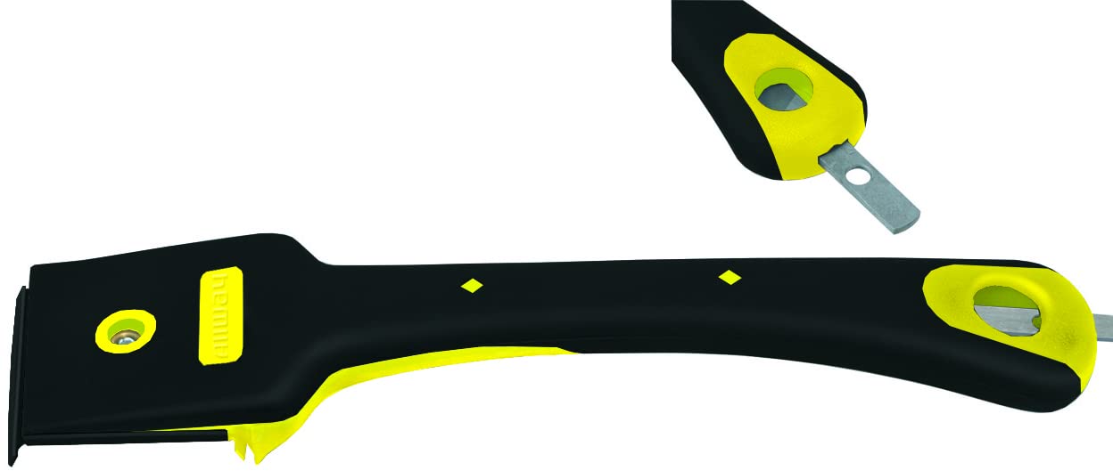 ALLWAY FE4 4-Edge Soft-Grip Scraper with File for Wood and Painting Applications, 2-1/2"