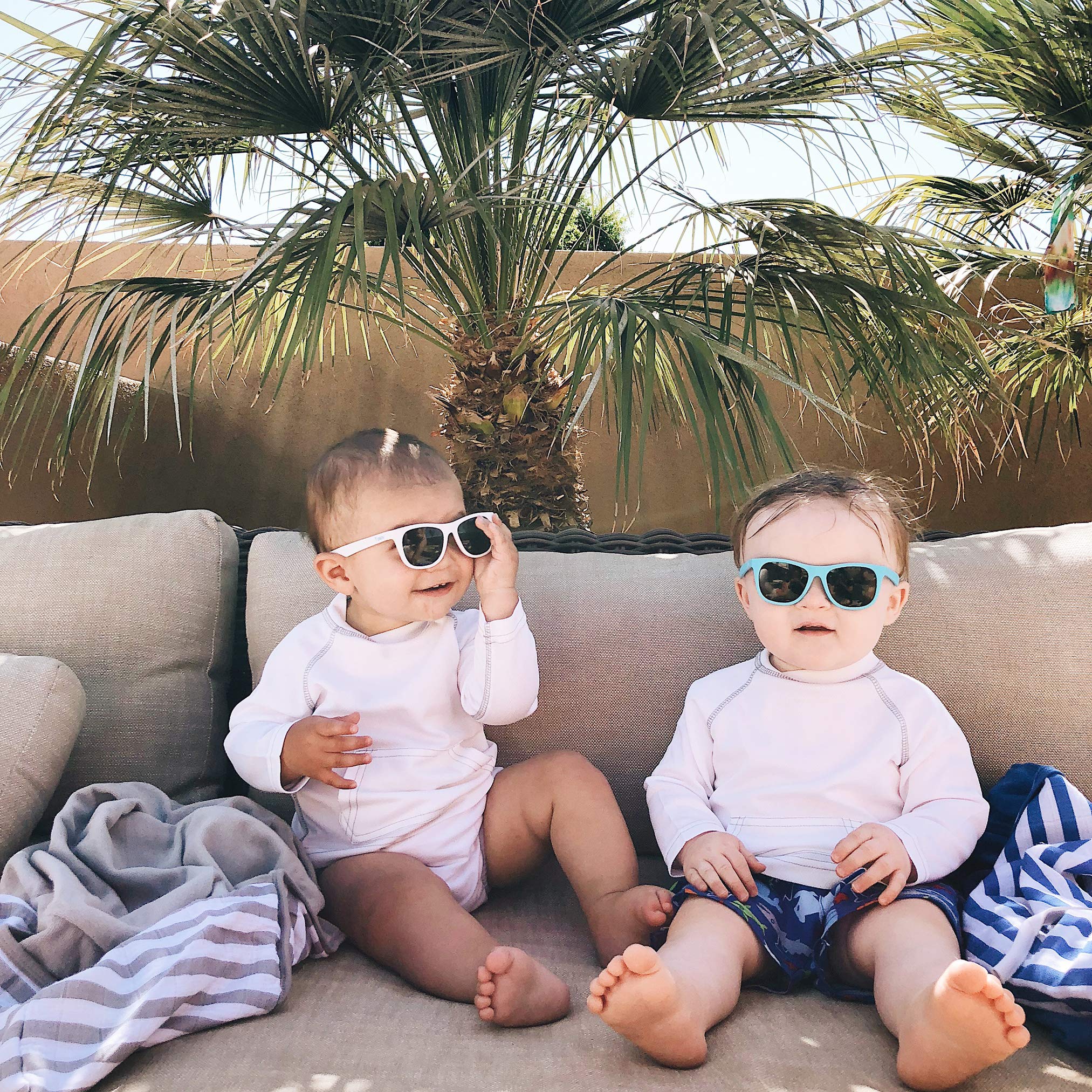 i play. by green sprouts baby-boys Flexible Sunglasses,White,0-2yr