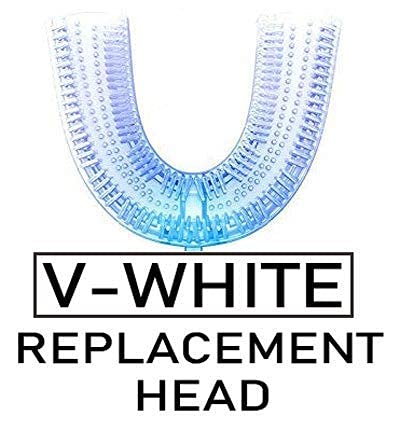 V-White U-Shaped Replacement Head for Ultrasonic Toothbrush — Food Grade Silicone Head with Bristles to Clean Between Teeth — Mouthpiece for Oral Hygiene and Preventive Care — Adult (1-Pack)