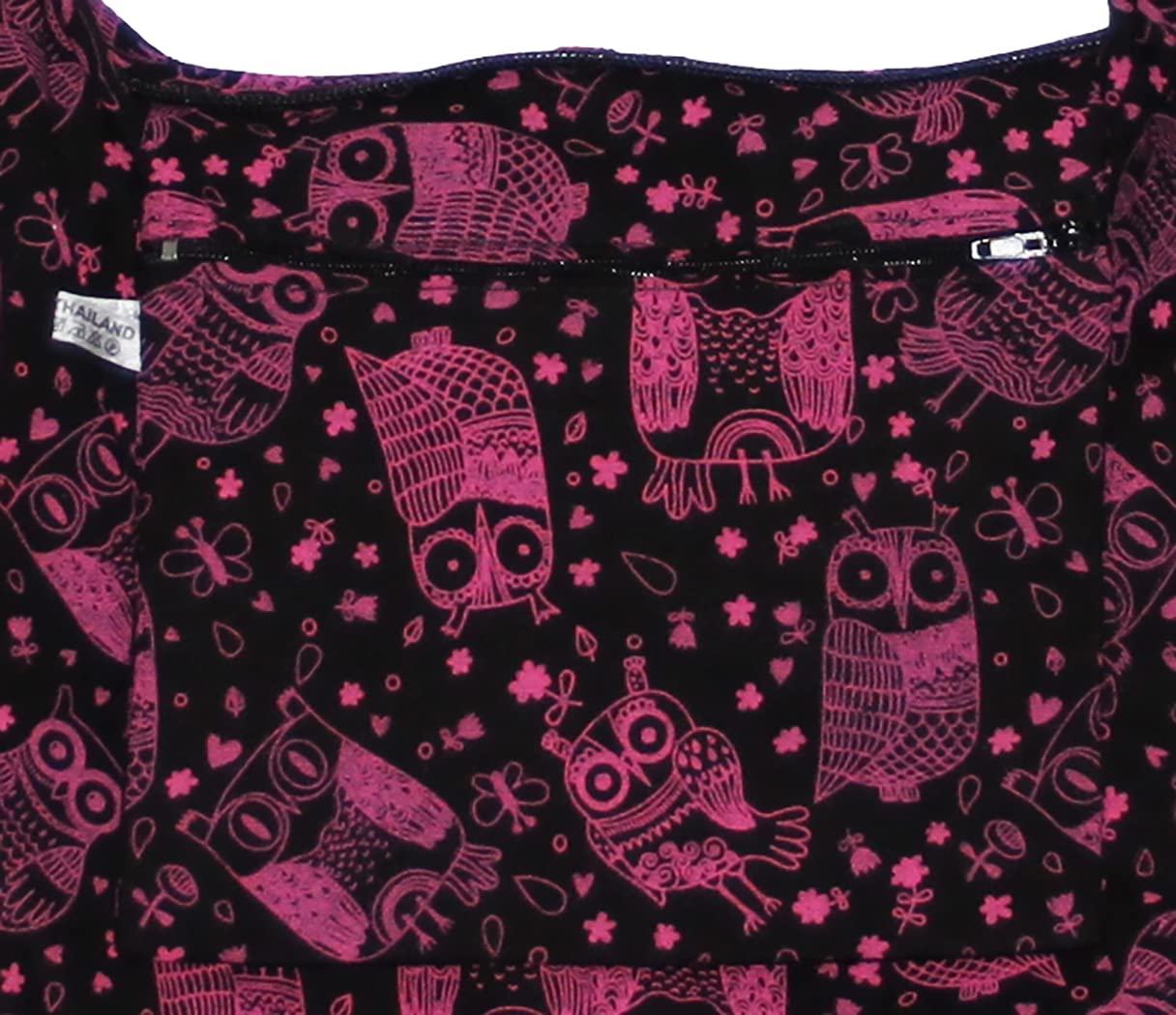 Coi Fish Star Skull Butterfly Star Polka Dot Boho Hobo Hippie Gothic Crossbody Bag Purse 33" (CoiFishBlackGrey)
