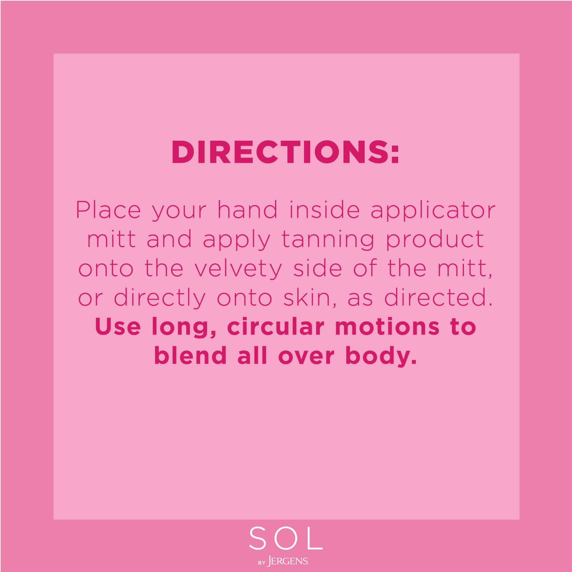 SOL by Jergens Self Tanner Applicator Mitt, Flawless, Streak-free Tanning Blender Glove, Sunless Tanning, Reusable Tanning Mitt Protects Hands, All Skin Tone
