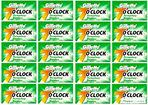 7 O'clock Super Stainless Double Edge Safety Razor Blades , 5 Count (Pack of 20)