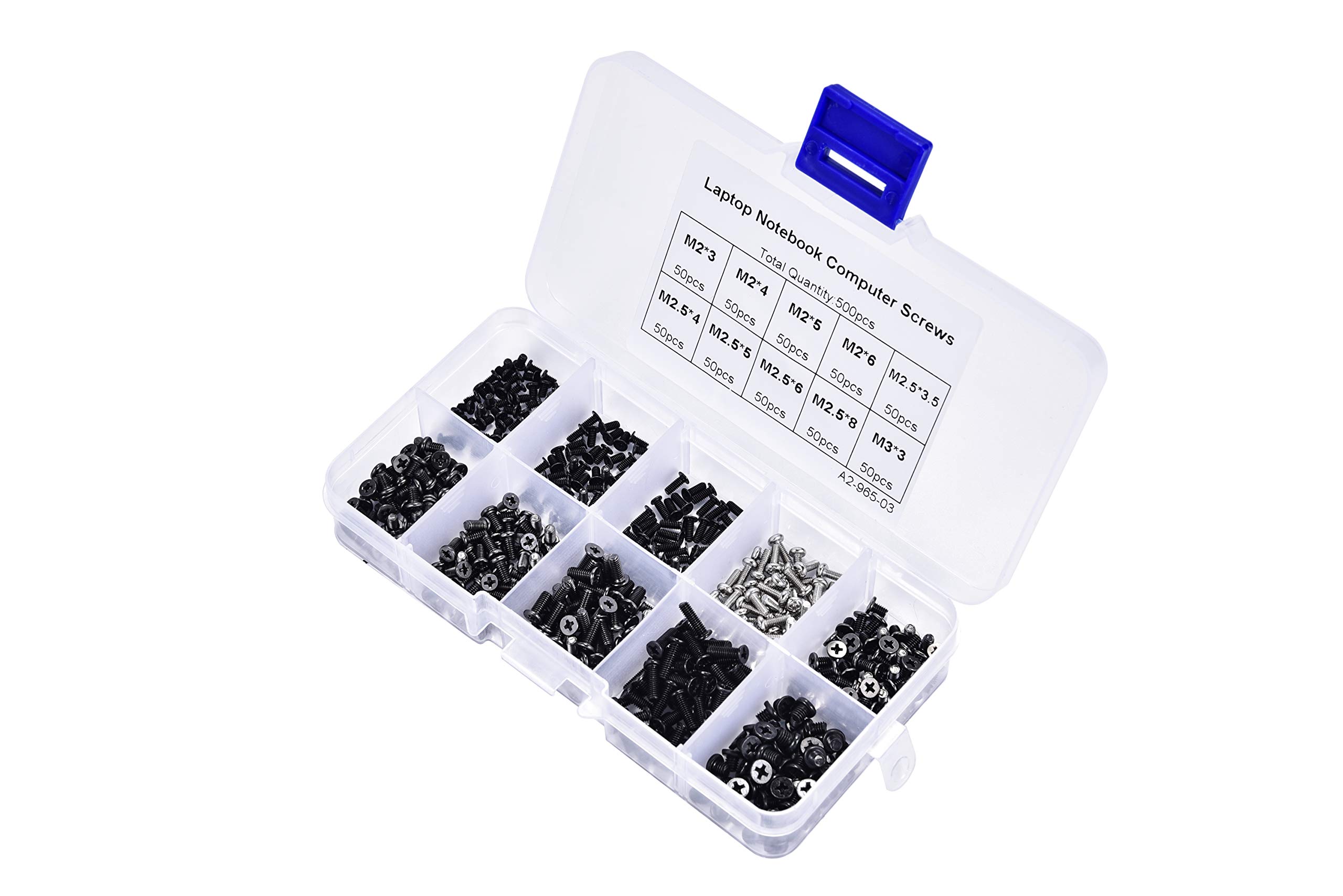 500Pcs Laptop Computer Screws Replacement Kit Set Compatible with Lenovo ASUS Thinkpad MSI Samsung HP Dell Acer Toshiba etc