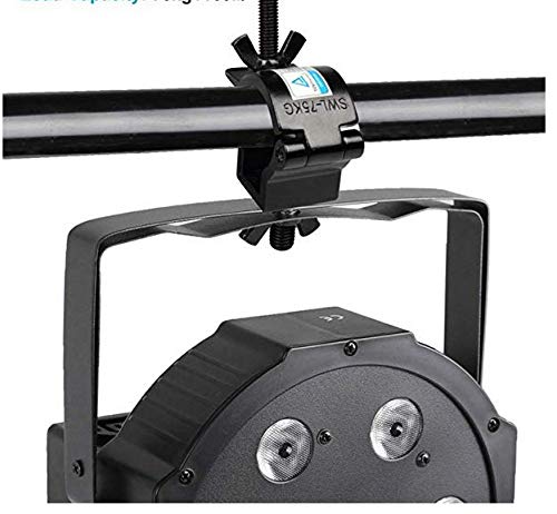 6 Pack Heavy Duty Aluminum Stage Lighting Mount (Black) 2 Inch Clamp for Moving Head Light/Par Light/Spotlight, Fits 48-51mm OD Tubing/Pipe, Max Load 220lbs