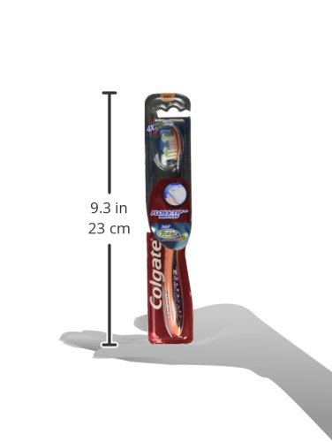 Colgate 360 Total Advanced Floss-Tip Bristle Toothbrush, Full Head Soft