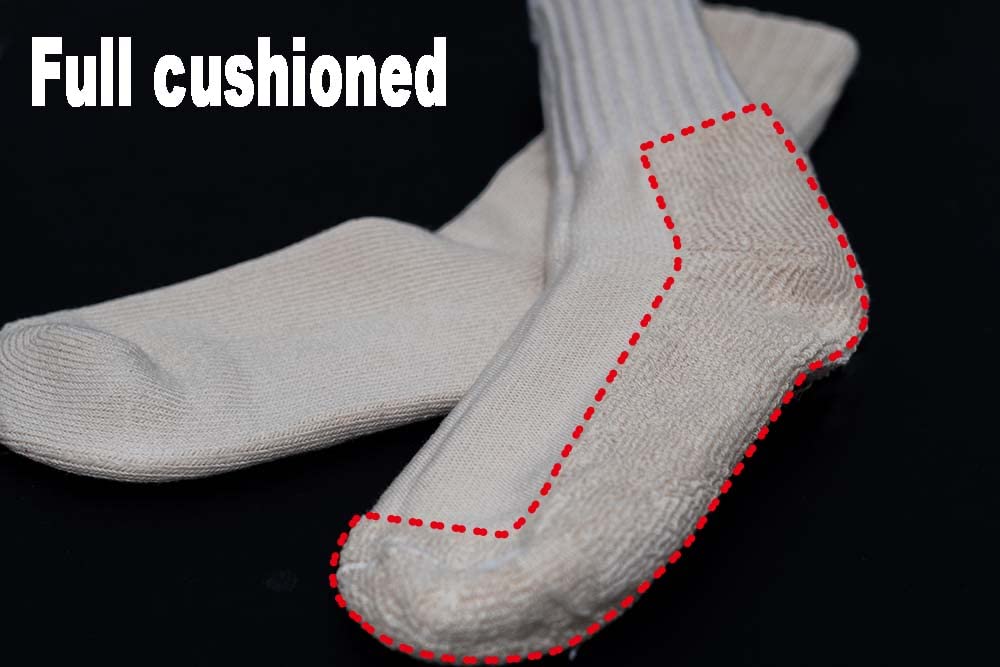 Ait fish Women's Thick Cotton Crew Socks Full Cushioned Athletic Calf Socks for Hiking Work Casual, Ivory