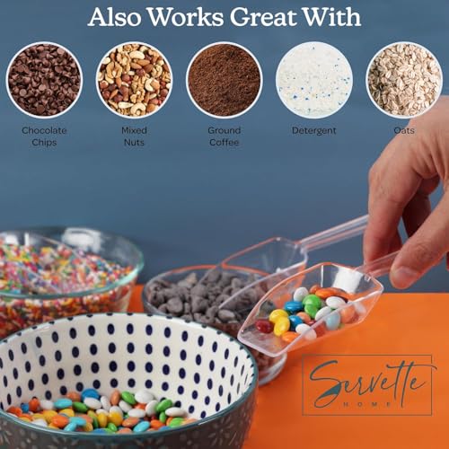 Acrylic Plastic Candy Spoons - Dog Food Scoop - 4 Pack