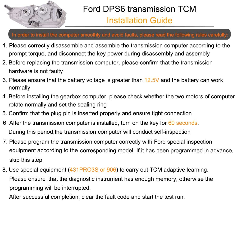 AE8Z-7Z369-F programmed Transmission Computer TCM Foc us 2.0L Tested A2C53377498 AE8Z7Z369F