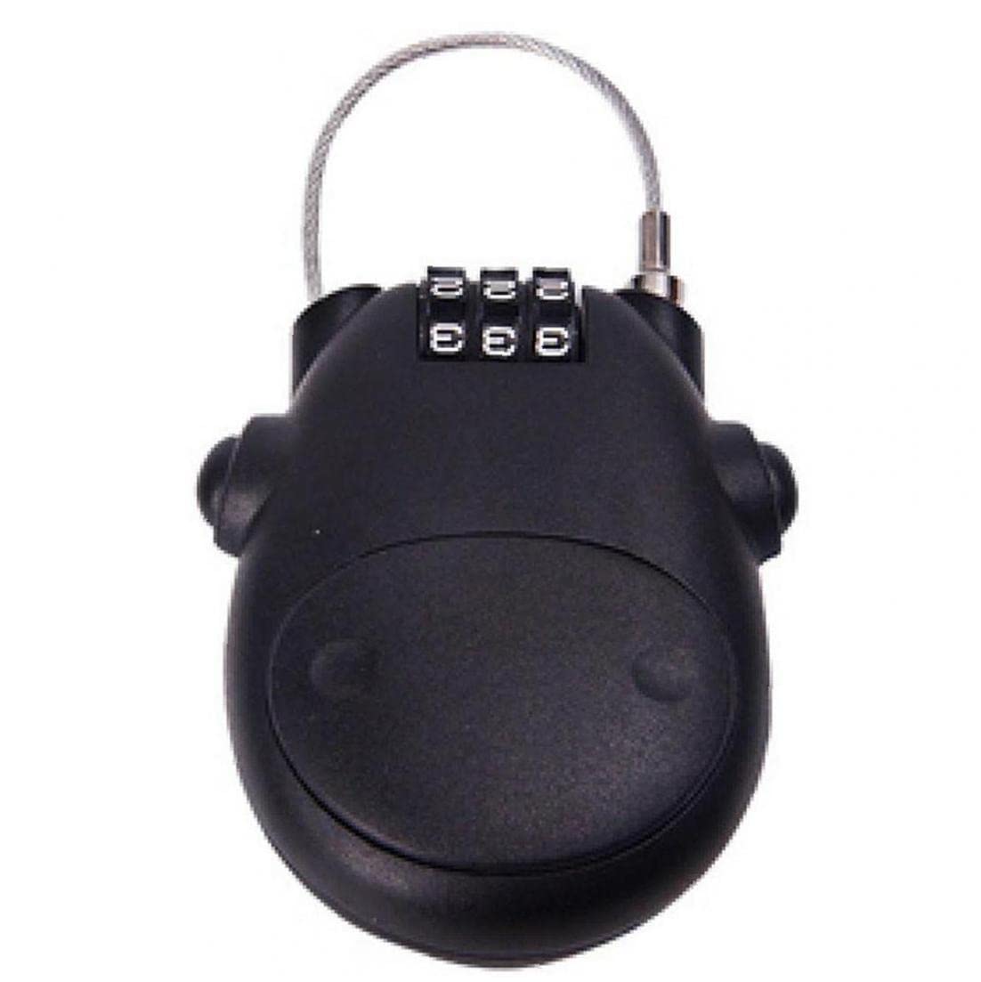 80cm Retractable Cable Bike Lock Anti-Theft Luggage Locks Mini Lock 3 Digit Combination Number Padlock for Suitcases Bicycle