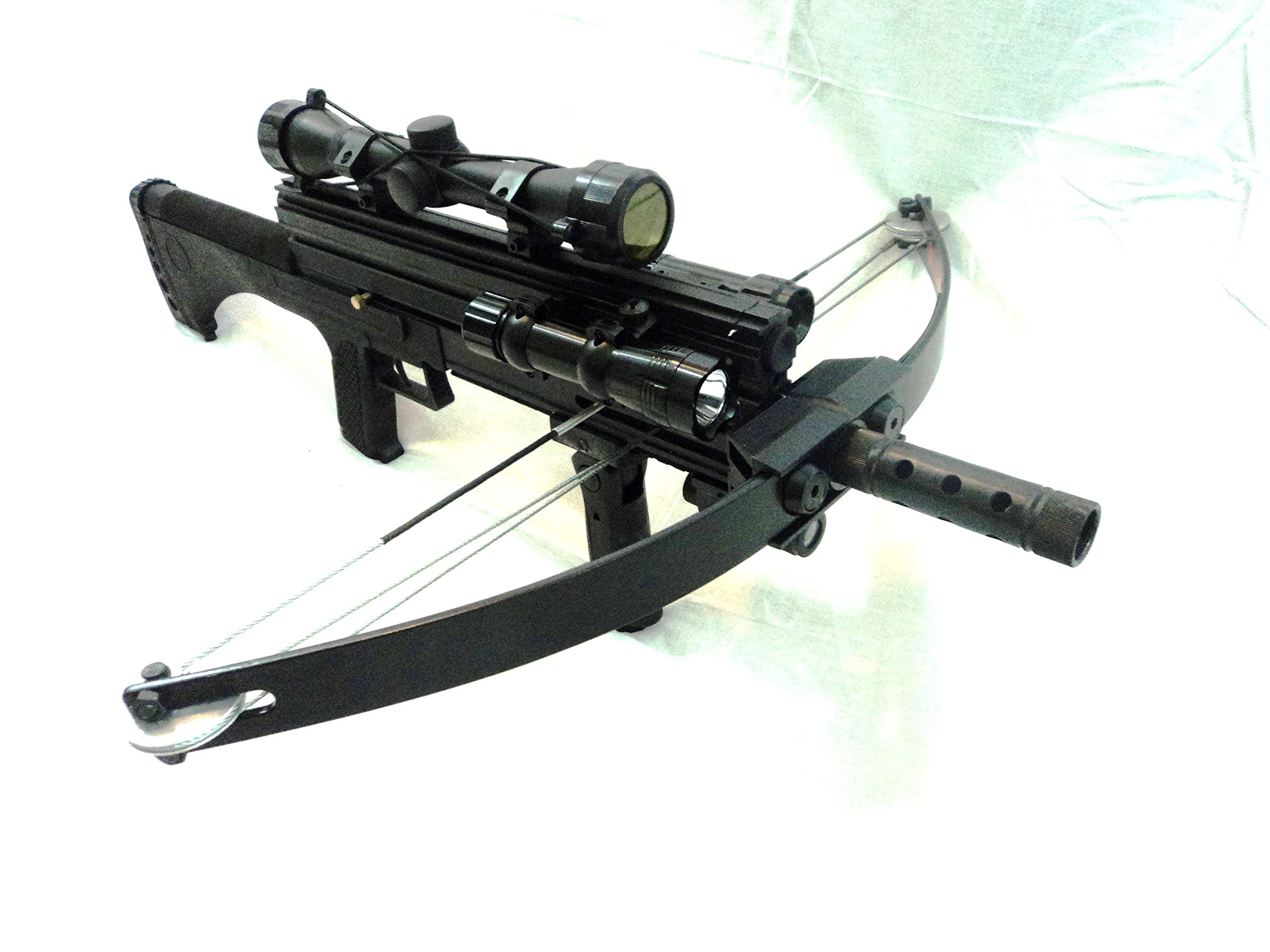 80lbs Steel Ball WT4 Repeating Crossbow with Tactical Package. includes Flashlight, Scope and Red Beam aimer