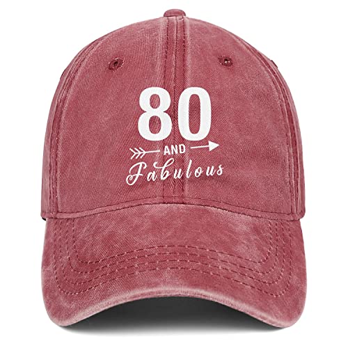 80th Birthday Gifts Men Women Hats 80 and Fabulous Dad Mom Vintage 1943