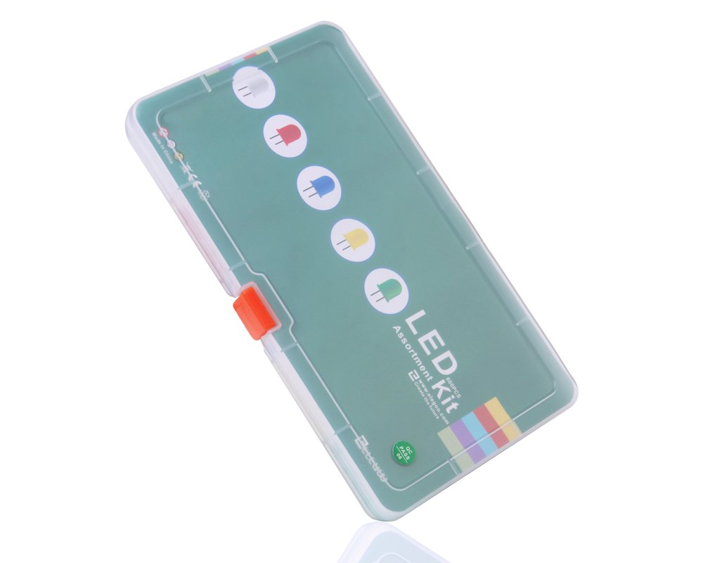ELEGOO 3mm and 5mm Diffused and Clear Assorted LED Kit 5 Colors Pack of 600 Compatible with Arduino