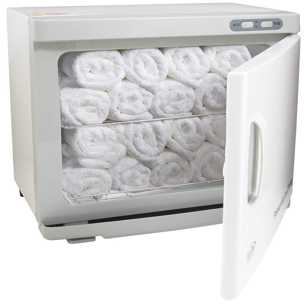 ForPro Professional Collection Premium Hot Towel Warmer, 23L Extra Large Capacity, Two Stainless Steel Racks, White