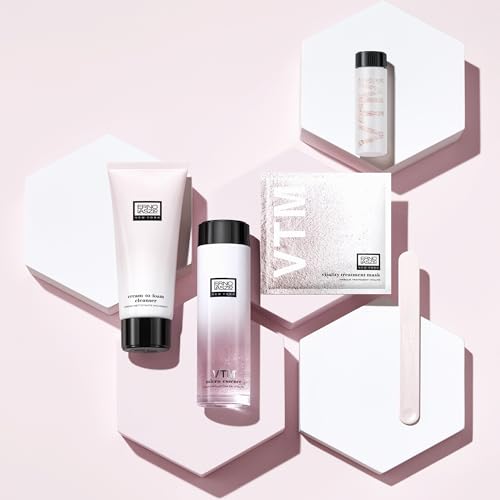 Erno Laszlo Vitality Treatment Mask, Pink Face Mask Peel, Hydrate and Illuminate, Mineral Powder Blend with Serum Lotion, 4 Pack of Masks (1.25 Fl Oz Each)