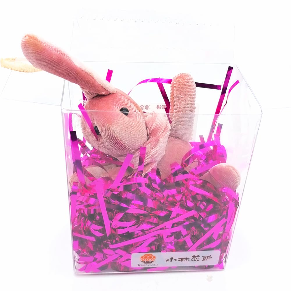 Amsthow Gift Wrap Shredded Filler Basket Grass 1/2 LB Shiny Pink Cut Shred Raffia Box Stuffing for Christmas Birthday Wedding Wrapping Shower (Pink)