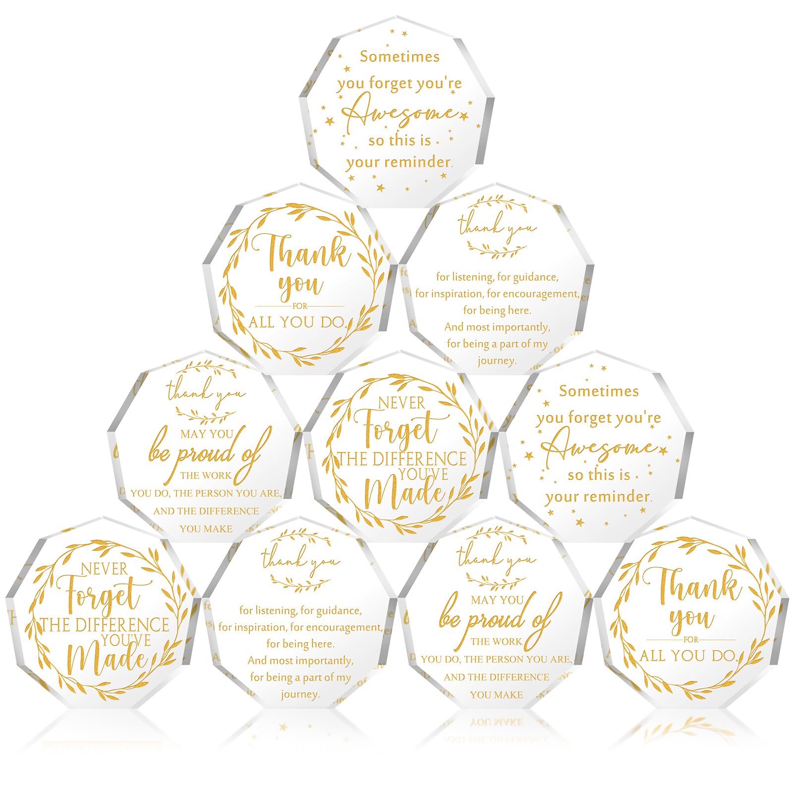 Unittype 10 Pcs Team Gifts for Employee May You Be Proud of The Work Thank You Gift for Medical Assistant Human Resources Acrylic Appreciation Gift Keepsake Office Business Favor(May You Be Proud)