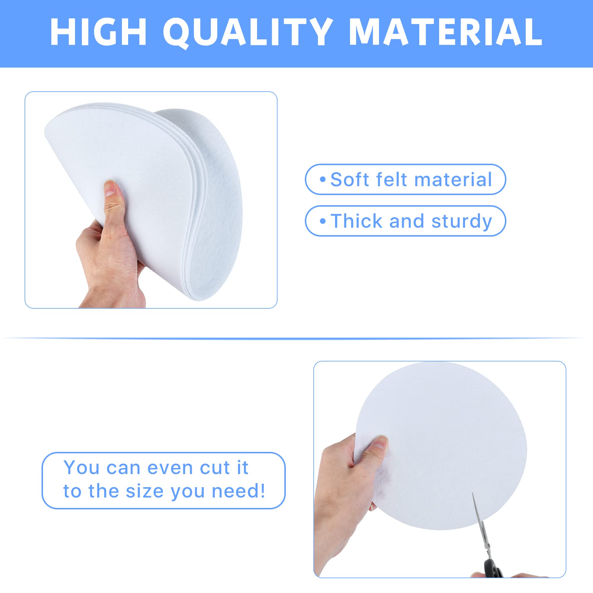 Aemygo 100 Pack Thick Felt Plate Dividers 3 Sizes China Dish Separators Protectors Soft Felt Plate Protectors for Protecting and Stacking Cookware Porcelain Glass Bowls Ceramics(5in, 7.5in, 10.5in)