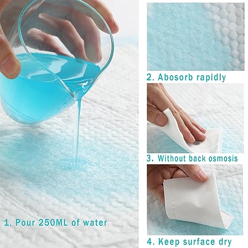 Nihao Honey Disposable Changing Pads for Baby, 30 Pack Portable Diaper Changing Pad Liner, Baby Changing Pad Waterproof Underpads Changing Table Pads Leak-Proof Breathable (Blue, 18x24 Inch)