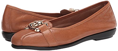 Aerosoles Women's Bristol Ballet Flat, TAN Leather, 8