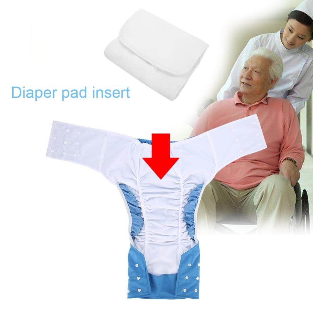 Washable Adult Diaper, Oversize Reusable Diaper Pants Against Incontinence, Used with Reusable Diaper Pad, Dual Opening Pocket Adjustable Leak- for The Elderly and Disabled