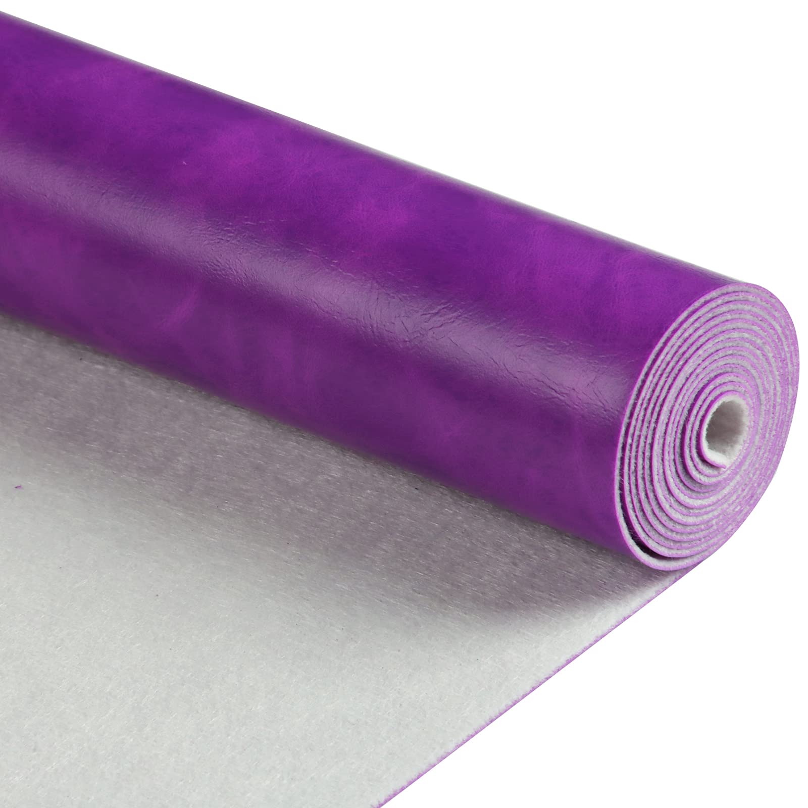 Smooth Solid Color Purple Faux Leather Roll 12"X53"(30cmX135cm), Material for Making Crafting,Making Handicrafts,Leather Earrings, Bows, DIY Sewing (Purple)