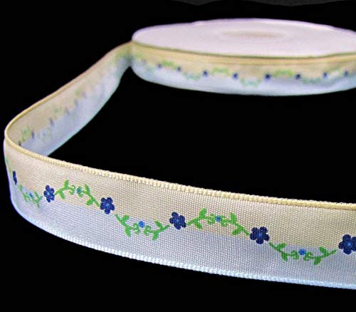 5 Yards Blue Yellow Spring Flower Vine Maypole Ribbon 5/8"W, Beading, Jewelry Making, DIY Crafting, Arts & Sewing by Perfect Beads Store