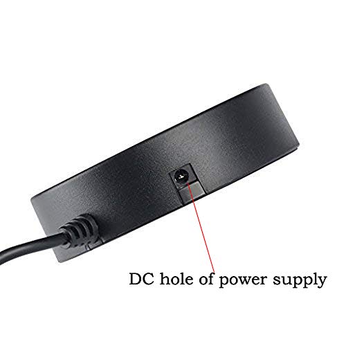 KDL TECH USB Hub 8 Ports Box Data Transmission Round Hub Multi-USB Splitter & Charge for Devices Faster for Mobile Phone, USB Flash Disk, PC, Tablet (Black)