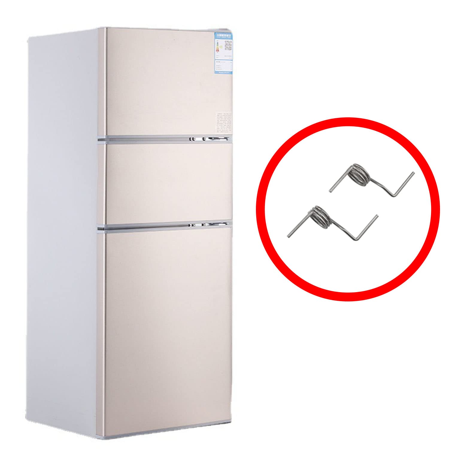 CHENJIN DA61-08314B Refrigerator Divider Door Spring 2PCS Refrigerator Replacement Part Fit for Refrigerators Use with DA61-03230B Door Hinge French