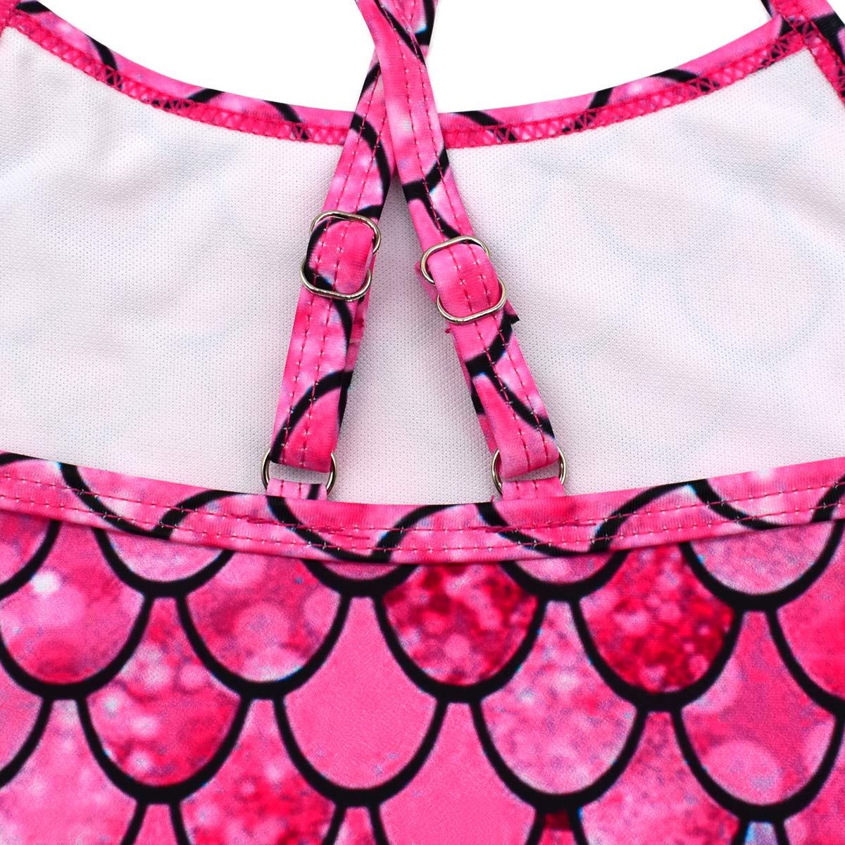 HONISEN Little Toddler Girls One Pieces Swimsuit Cute Swimwear Bathing Suits Scale 5T