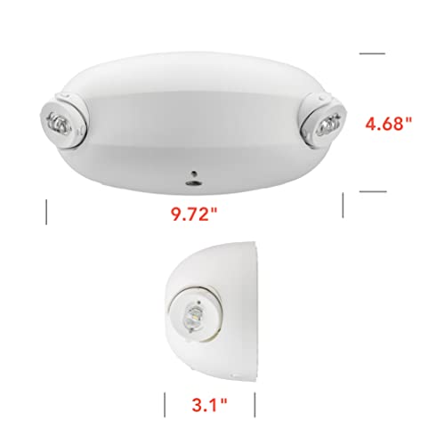 Lithonia Lighting ELM2L M12 Quantum LED Emergency Light, Manual Testing, 220 Lumens, White