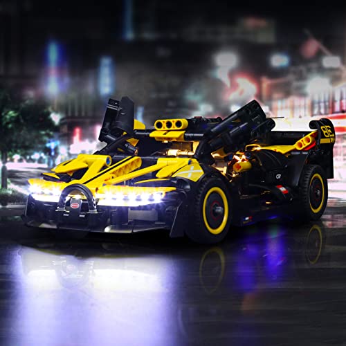 BrickBling LED Light for Lego Technic Bugatti Bolide 42151 Building Toy Set, Creative Lighting Kit Compatible with Lego 42151, for Lego Technic Car Fans (Bricks Not Included)