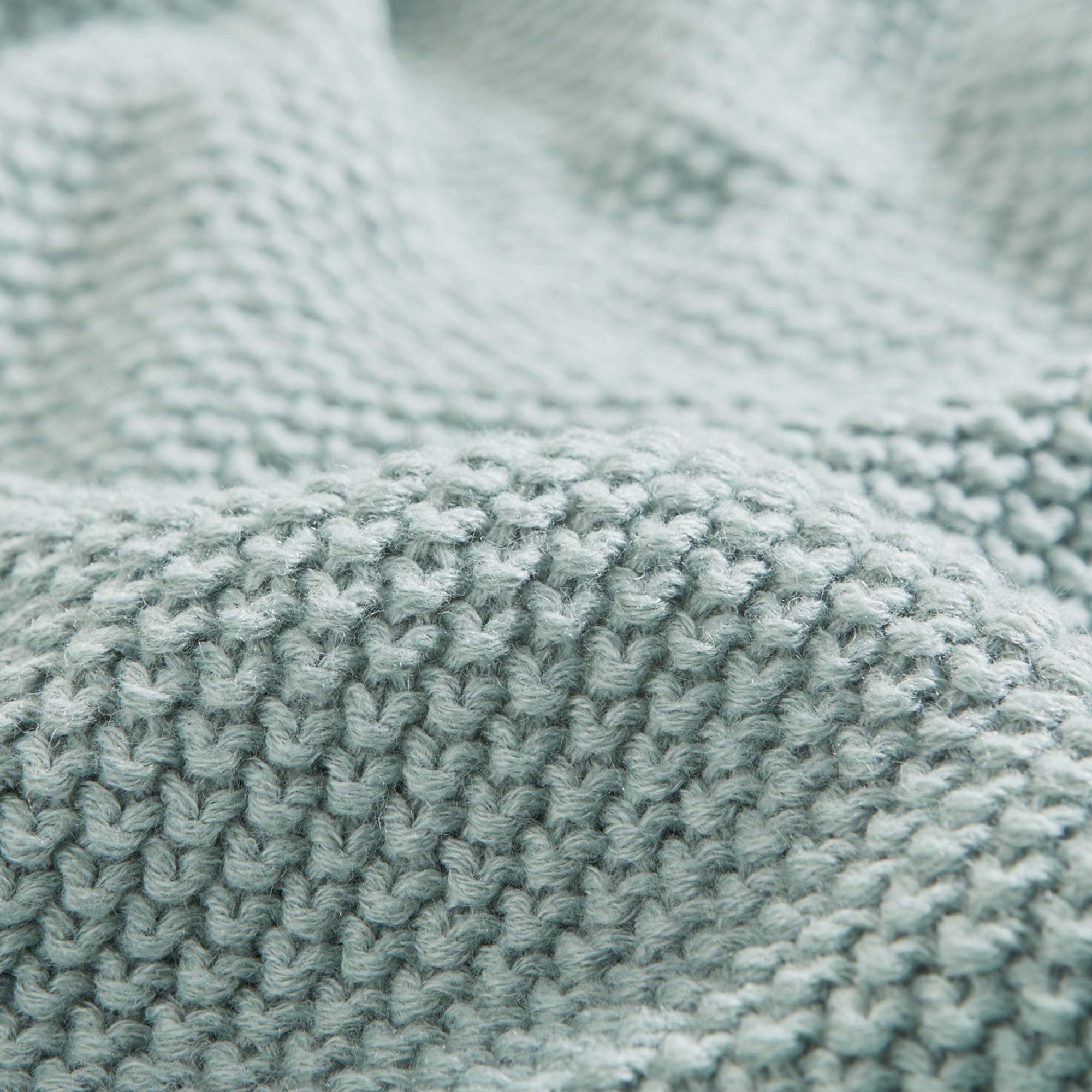 INK+IVY Bree Knit Throw Blanket for Bed, Sofa, and Couch, Lightweight, Breathable, Soft & Cozy Summer Blanket, Throw (50 in x 60 in), Aqua