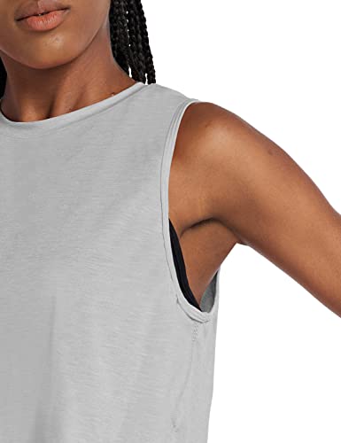 BALEAF Women's Tops Workout Tank Top Crop Tops Cropped Athletic Gym Muscle Shirts Yoga Trendy Heather Gray XL