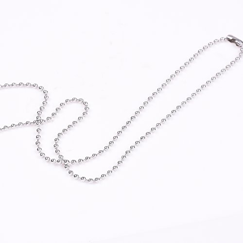 COSMOS 2 Pcs Military Dog Tags with 23.5 Inch Nickel Plated Steel Ball Chains