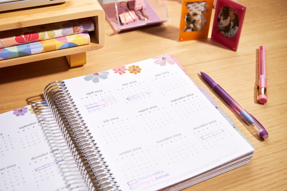 7" x 9" Academic 12 Month Planner Spiral Bound (July 2023 - June 2024) - Astrology Cover + Colorful Cosmos Theme. Pages for Class Schedule, Projects & Exams. 80 lb. Thick Paper - Erin Condren
