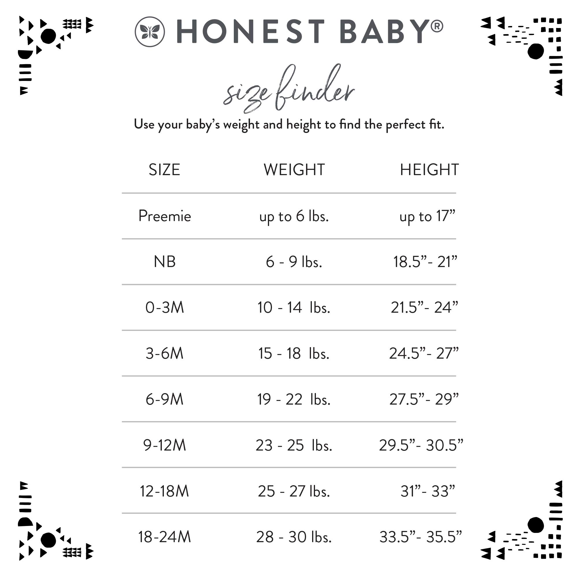 HonestBaby Organic Cotton Puff Sleeve T-Shirt Multi-Packs, 10-Pack Rainbow Girl, 24 Months