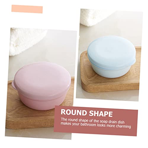 ABOOFAN 4 Pcs Boxes Soap Dish with lid soap Bag soap Storage Rack bar soap for Gray Hair soap Drainer Tray Green soap Sink Storage Rack Holder Printable Travel pp Suitcase