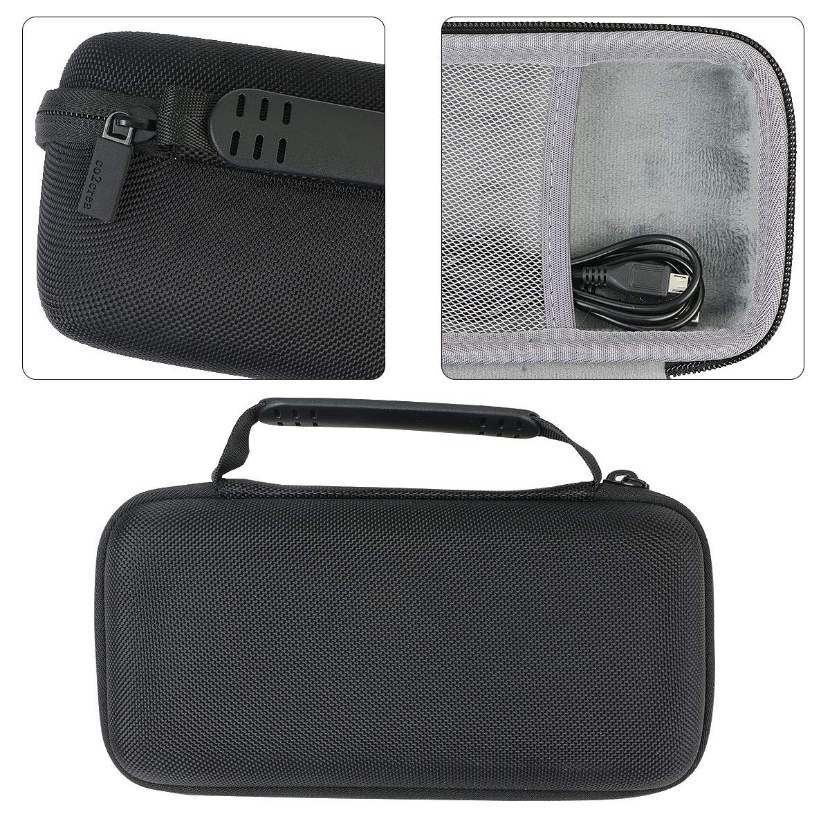 co2CREA Hard Travel Case Replacement for DOSS SoundBox Plus Portable Wireless Bluetooth Speaker (Black Case)