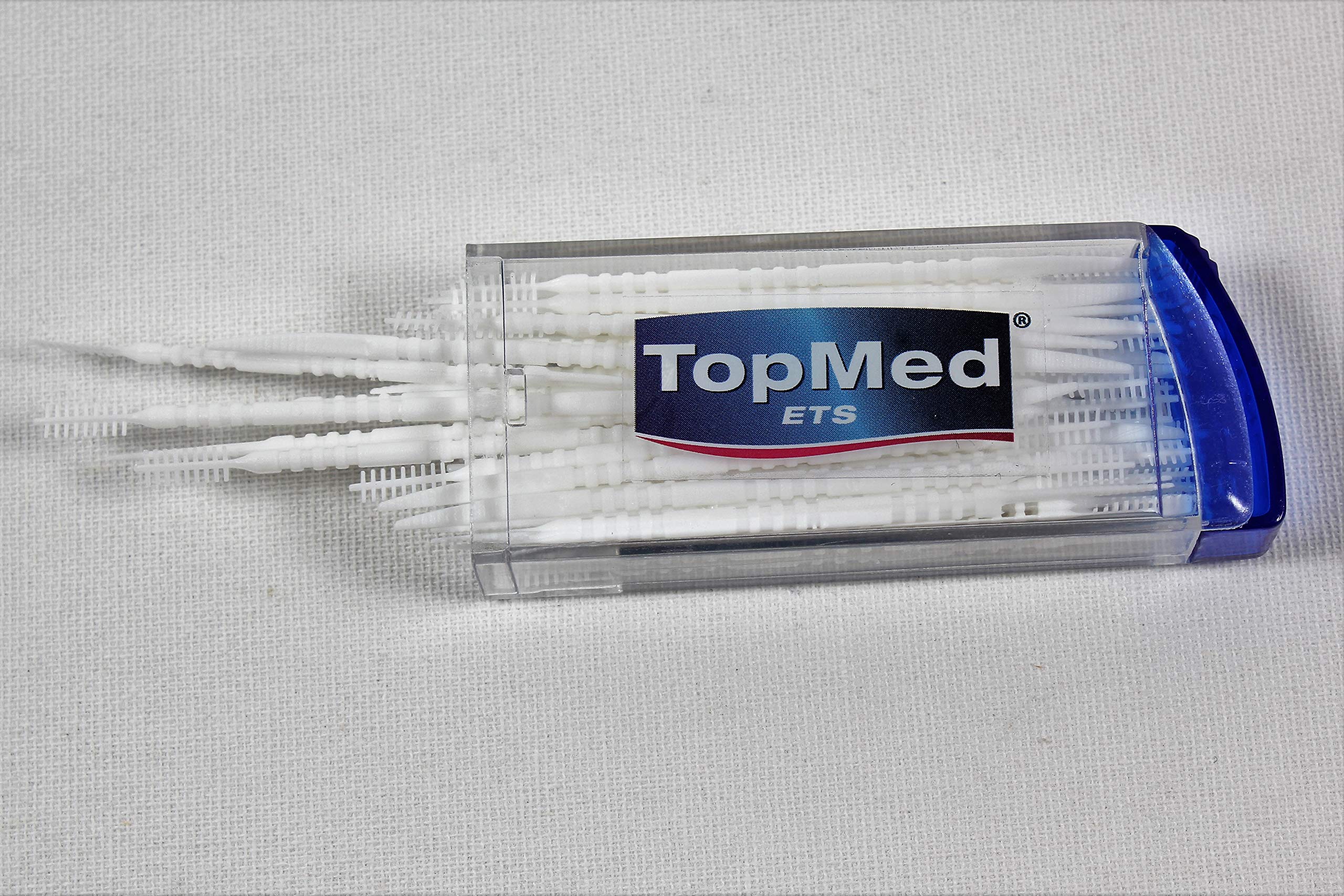 TOPMED ETS Oral Care Dental Brush Teeth Pick Plastic Teeth Floss Toothpick with a Mirror 200 Count (4 Box X 50 Units) Color May Vary