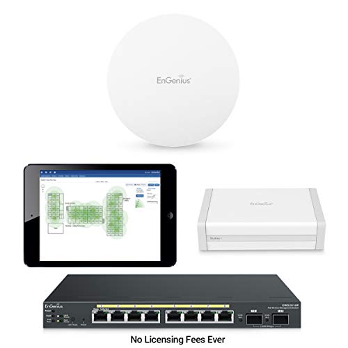 EnGenius Technologies EAP1300 Wi-Fi 5 (802.11ac Wave 2) 2x2 Managed Indoor Wireless Access Point Features Quad-Core Processors, MU-MIMO, High Powered 23dBm, GigaE Port (Mounting Kit Included)