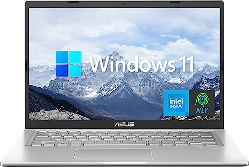 asus 14" VivoBook Laptop, Intel Core i3-1115G4 Processor, 16GB RAM, 1TB PCIe SSD, Thin & Light, Wi-Fi and Bluetooth, Webcam, HDMI, NLY MP, Windows 11 Home, Silver