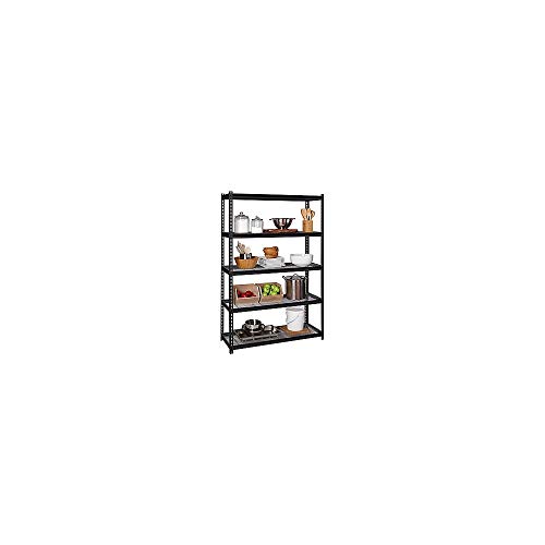 Lorell Wire Deck Shelving Storage Rack, Black