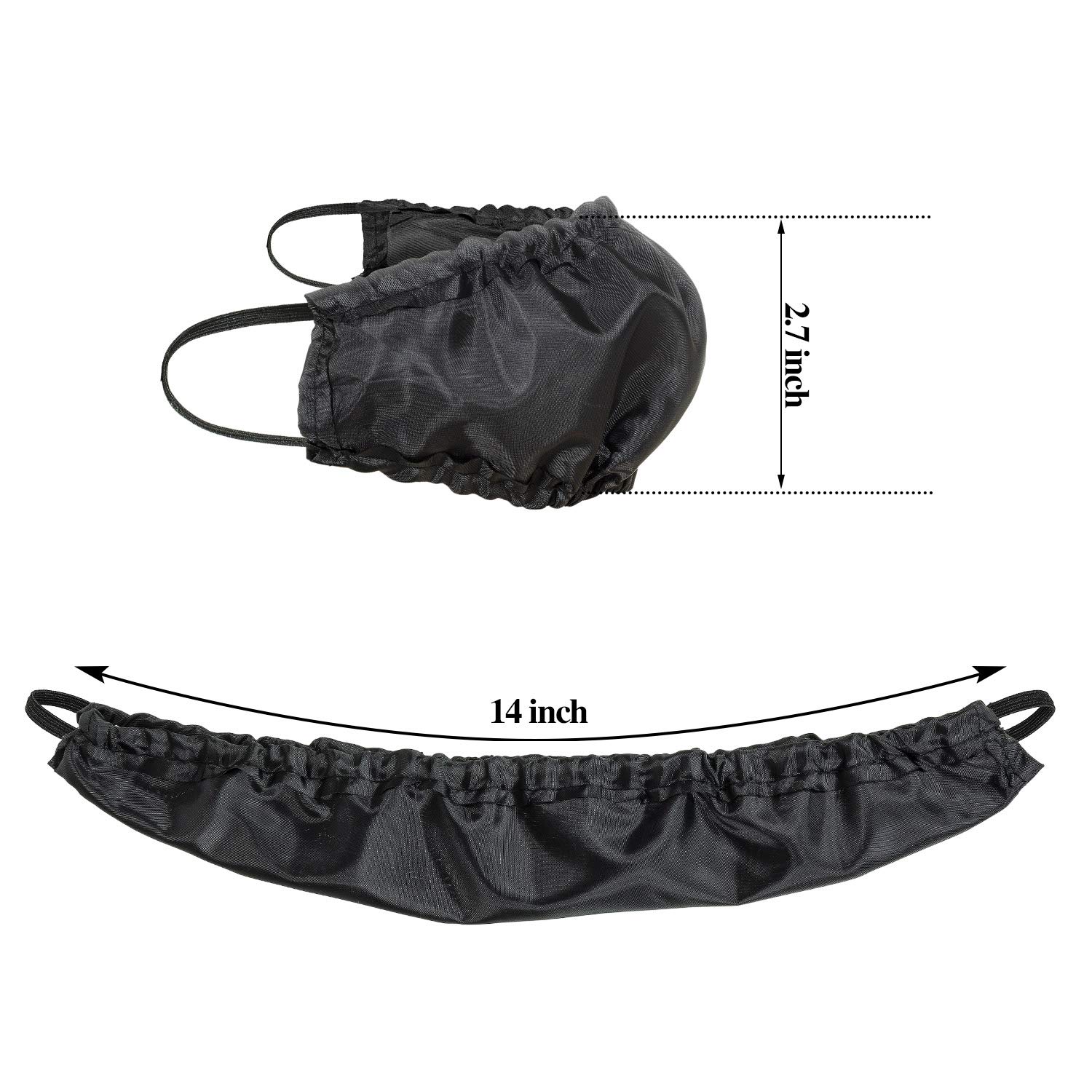 9 Pieces Beard Bandana Beard Covers Facial Beard Apron Caps Facial Beard Guard Bedtime Bib (Black)
