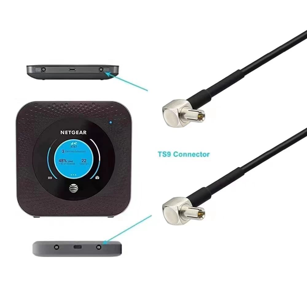 7dBi External 4G LTE 5G Dual TS9 Magnetic Antenna for Netgear AT&T Nighthawk M6 MR6110 MR6500 M5 MR5100 MR5200 M1 MR1100 Verizon Jetpack 8800L MiFi Hotspots Netgear LB1120 Router,Slinkdsco