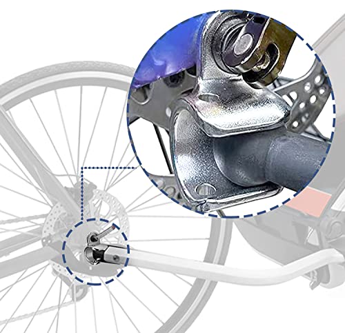 Bike Trailer Hitch for Thule Chariot Bike Trailers Compatible with Thule Chariot Courier Coaster Cadence Axle Mount Bicycle Trailer Strollers (Silver)