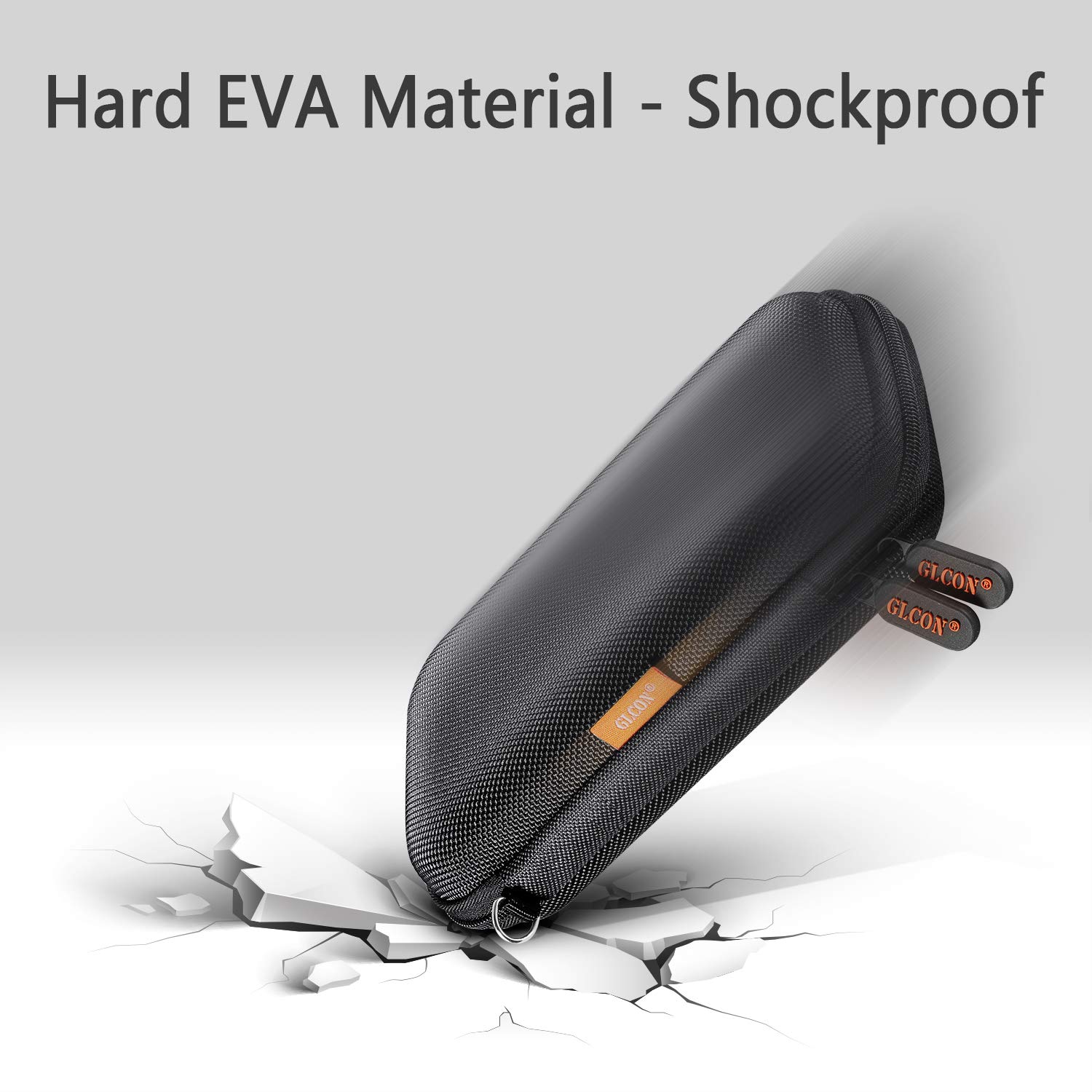 External Hard Drive Case - GLCON Shockproof EVA Carrying Case for WD My Passport Element Seagate Expansion Backup Toshiba 1TB 2TB 4TB - High Protection Portable Travel Electronic Power Bank Bag